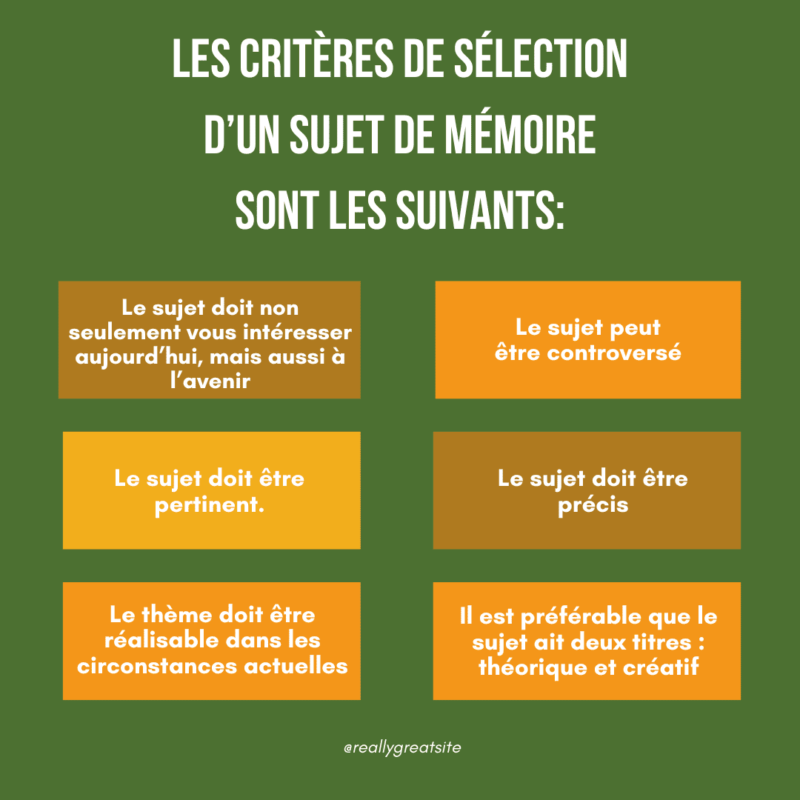 Sujet de Mémoire: Comment trouver son sujet de mémoire ? - 📝